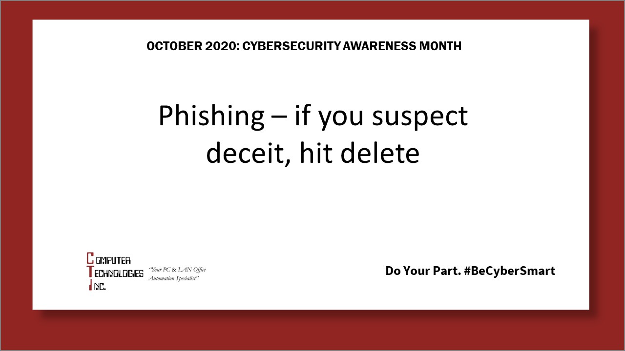 Cybersecurity Awareness Month: Phishing | Computer Technologies