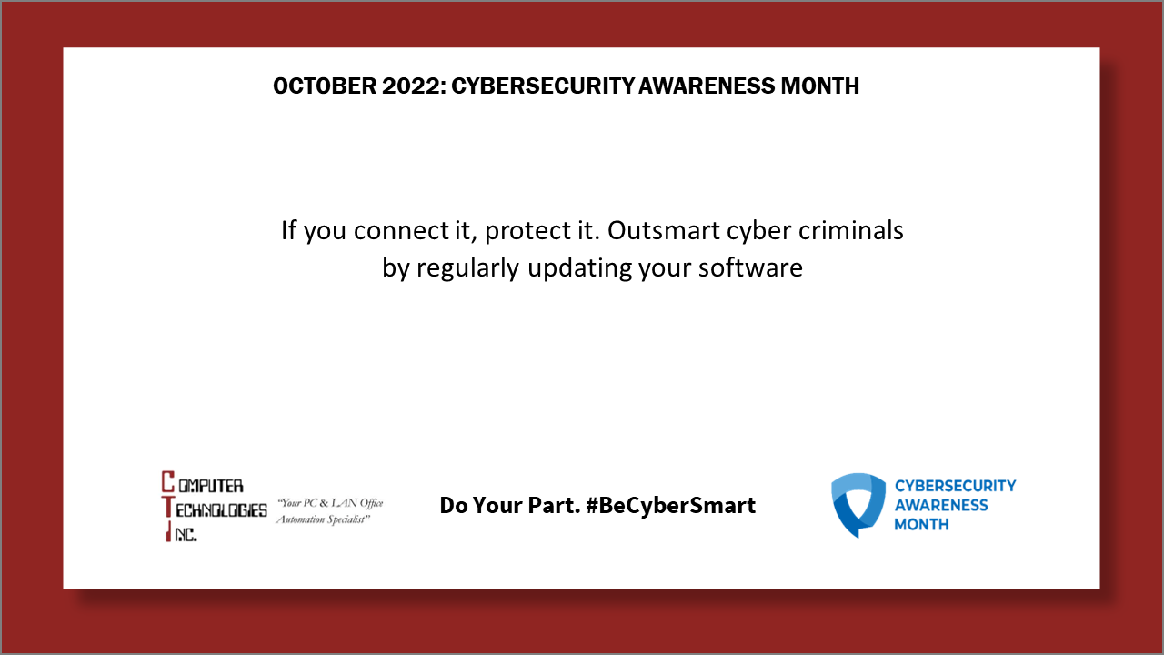 Cybersecurity Awareness Month Update Your Software Computer Technologies