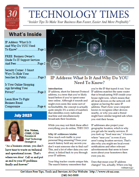 Technology Times Newsletter Library | Computer Technologies